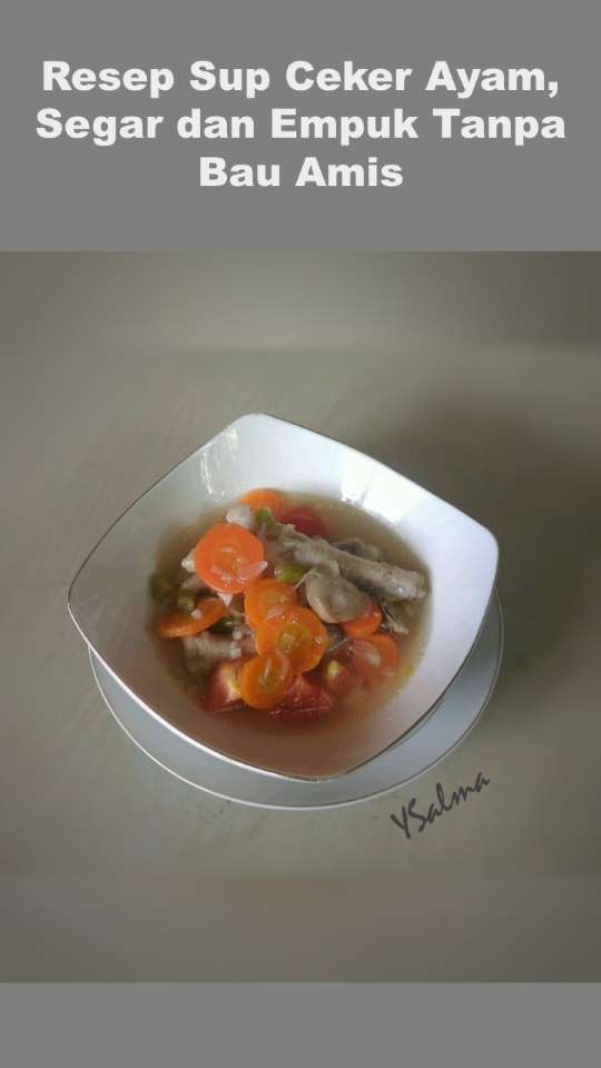 Resep Sup Ceker Ayam, Segar dan Empuk Tanpa Bau Amis – YSalma