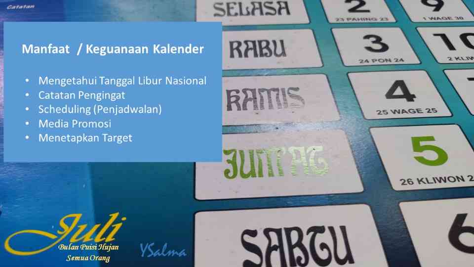 Manfaat Kalender Lengkap Online sebagai Catatan Pengingat – YSalma
